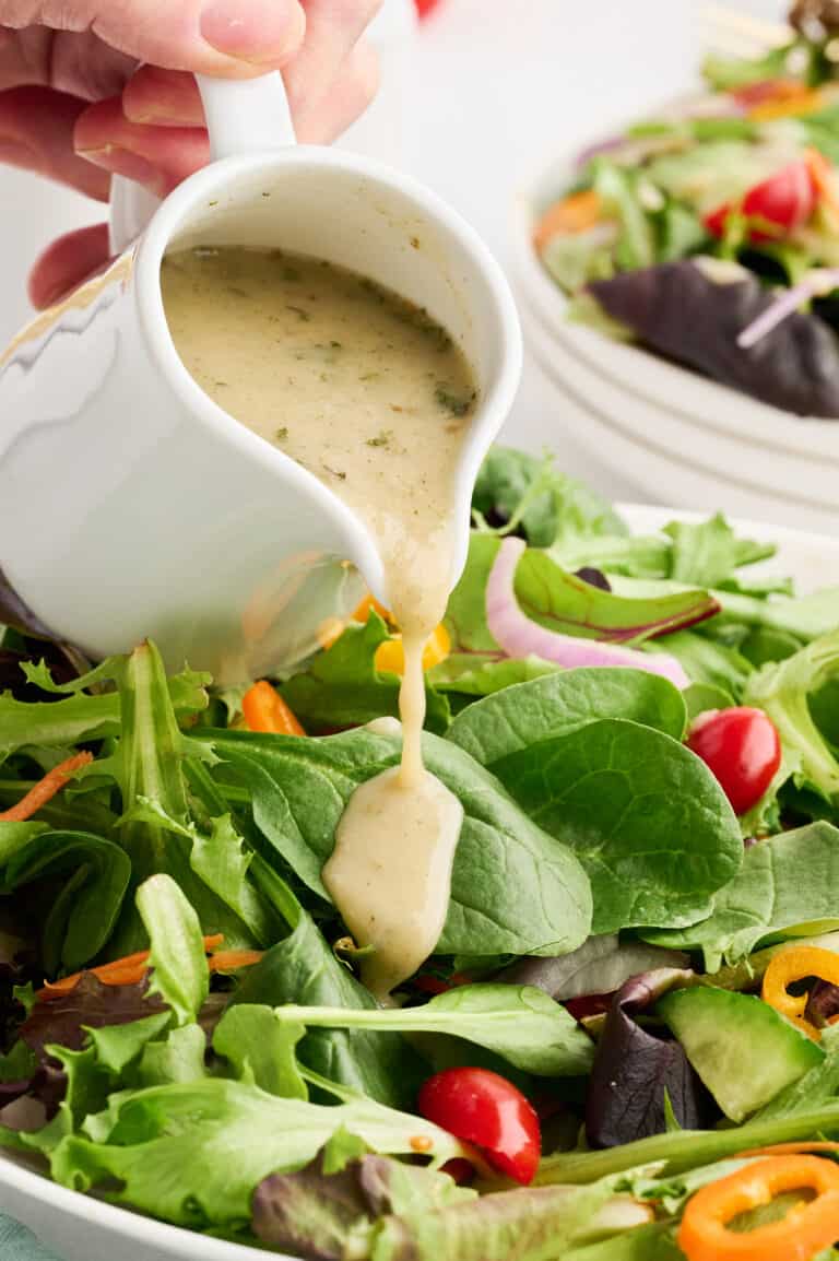 Creamy Italian Salad Dressing (Oil-Free) - My Plant-Based Family