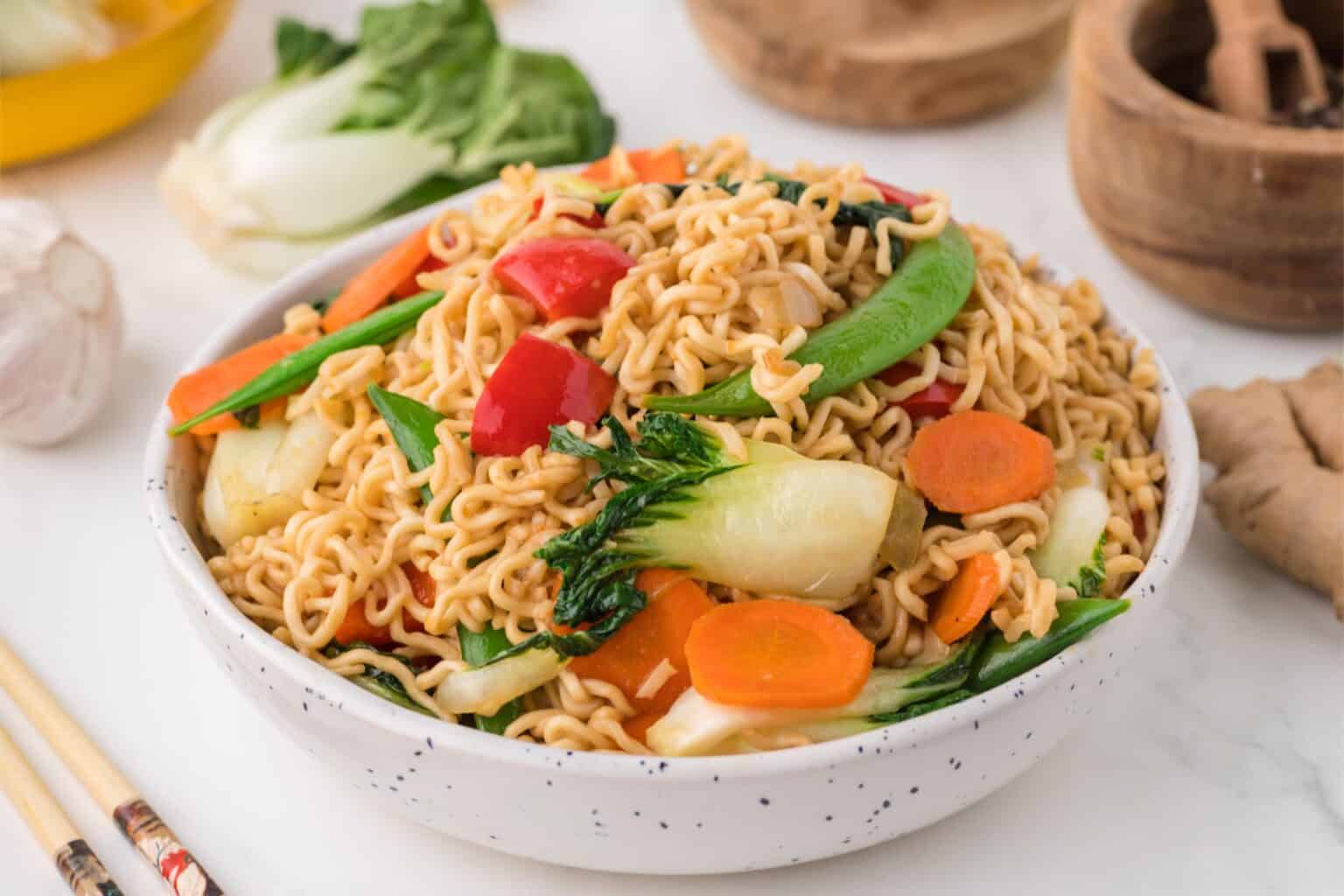 Easy Ramen Stir Fry - My Plant-Based Family