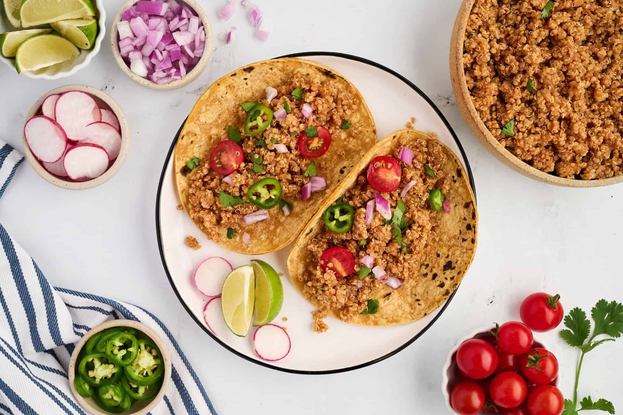 2 Step Quinoa Taco "Meat" - My Plant-Based Family