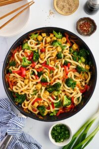 Vegetable Udon Stir Fry - My Plant-Based Family